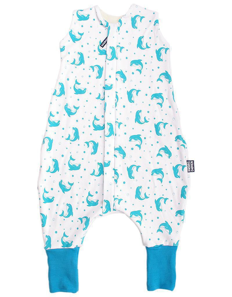 Merino spací pytel bio delfín aqua nohavice Vel. 90 cm | Nejbaby.cz