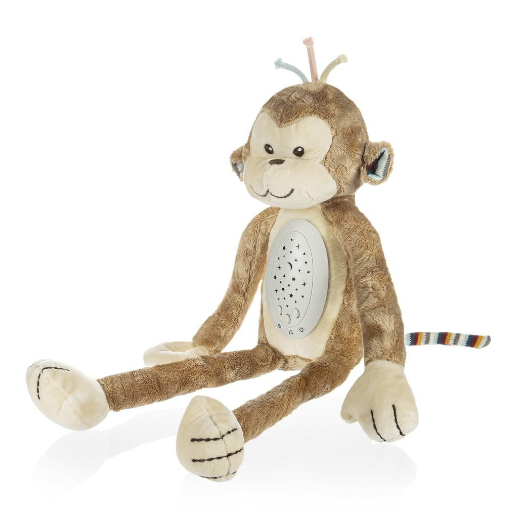 Plyšový usínáček s projektorem a melodiemi, Monkey Zopa | Nejbaby.cz