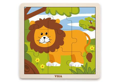 Dřevěné puzzle - lev | Nejbaby.cz