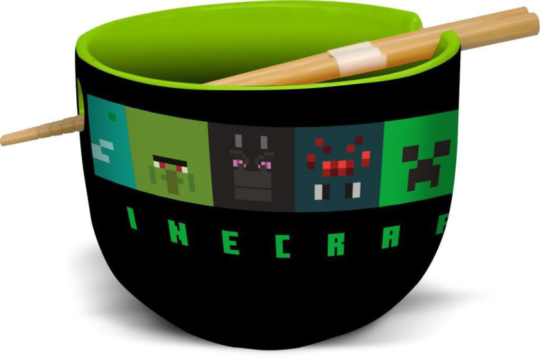 Minecraft ramen miska a hůlky, dárkový set | Nejbaby.cz
